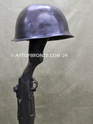 Fallen Soldier Battlefield Cross (WWII Era) Statue - Art of Bronze
